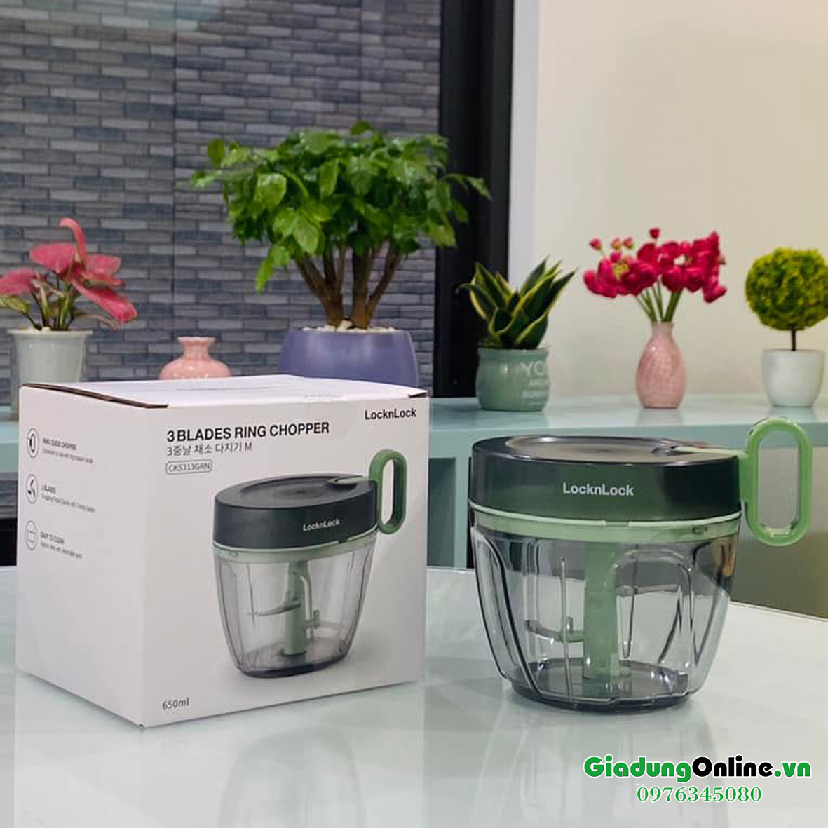 Dụng cụ băm xay LocknLock CKS313GRN 650ml