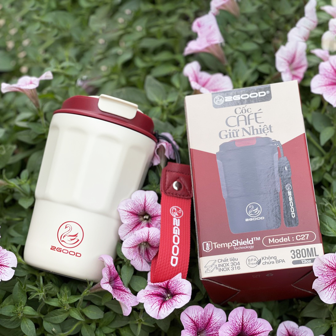 Cốc cà phê giữ nhiệt inox 316 2Good Coffee 380ml