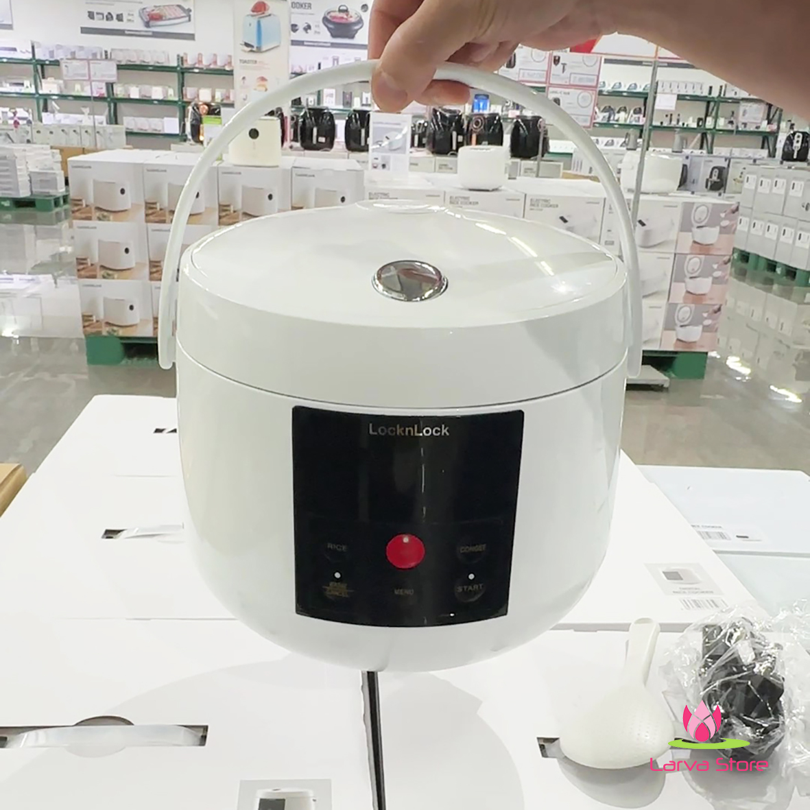 Nồi Cơm Điện LocknLock Digital Rice Cooker EJR313WHT 1.0 Lít 350W