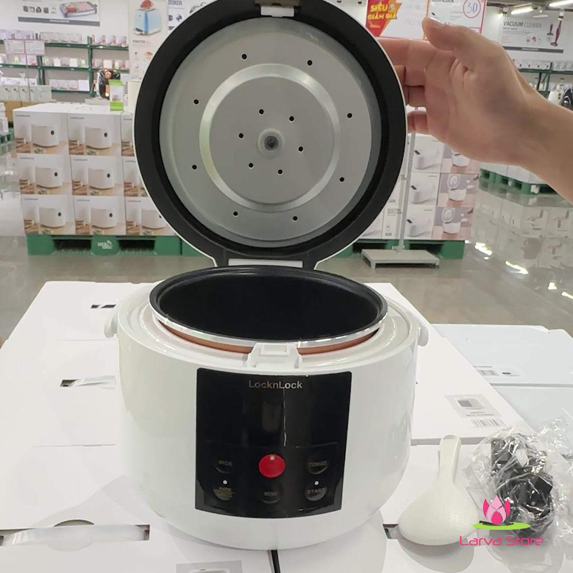 Nồi Cơm Điện LocknLock Digital Rice Cooker EJR313WHT 1.0 Lít 350W