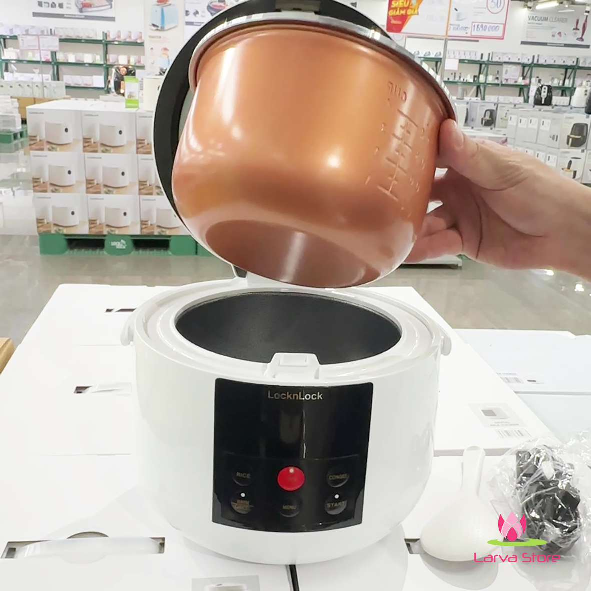 Nồi Cơm Điện LocknLock Digital Rice Cooker EJR313WHT 1.0 Lít 350W