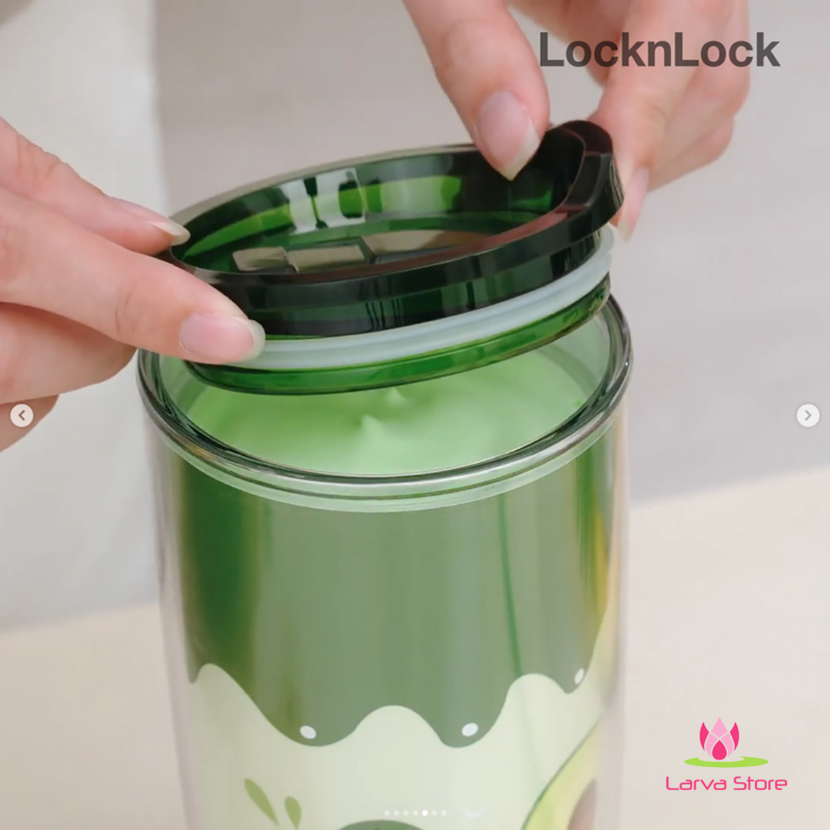 Ly Nhựa 2 lớp LocknLock Cold Cup HAP524 600ml | HAP528 720ml
