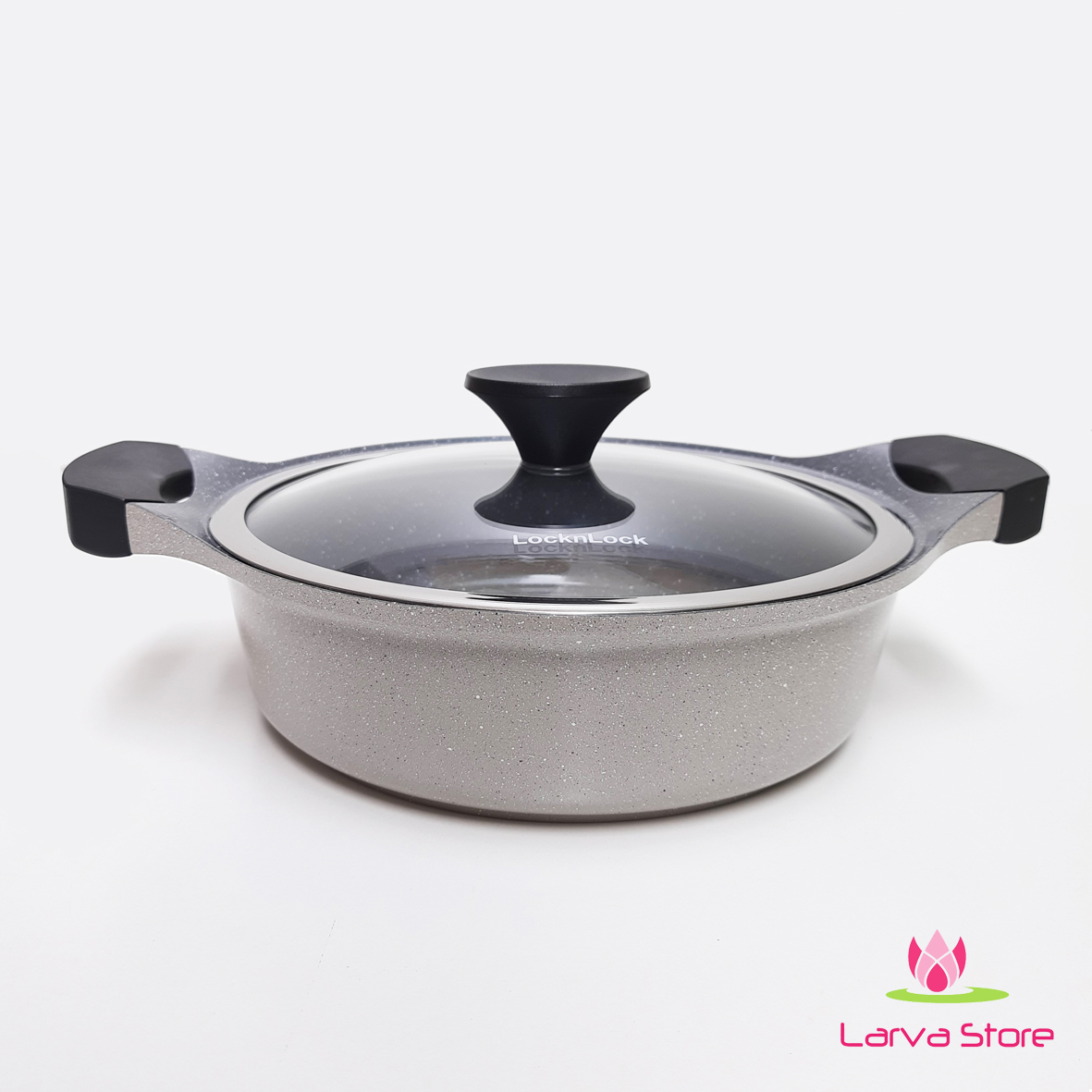 Nồi Đá Lock&Lock Stone LCA6242D 24cm thành thấp 7.5cm đáy từ