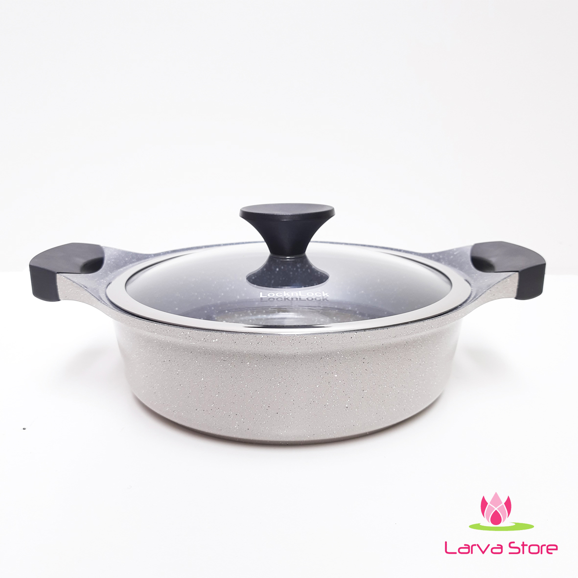 Nồi Đá Lock&Lock Stone LCA6242D 24cm thành thấp 7.5cm đáy từ