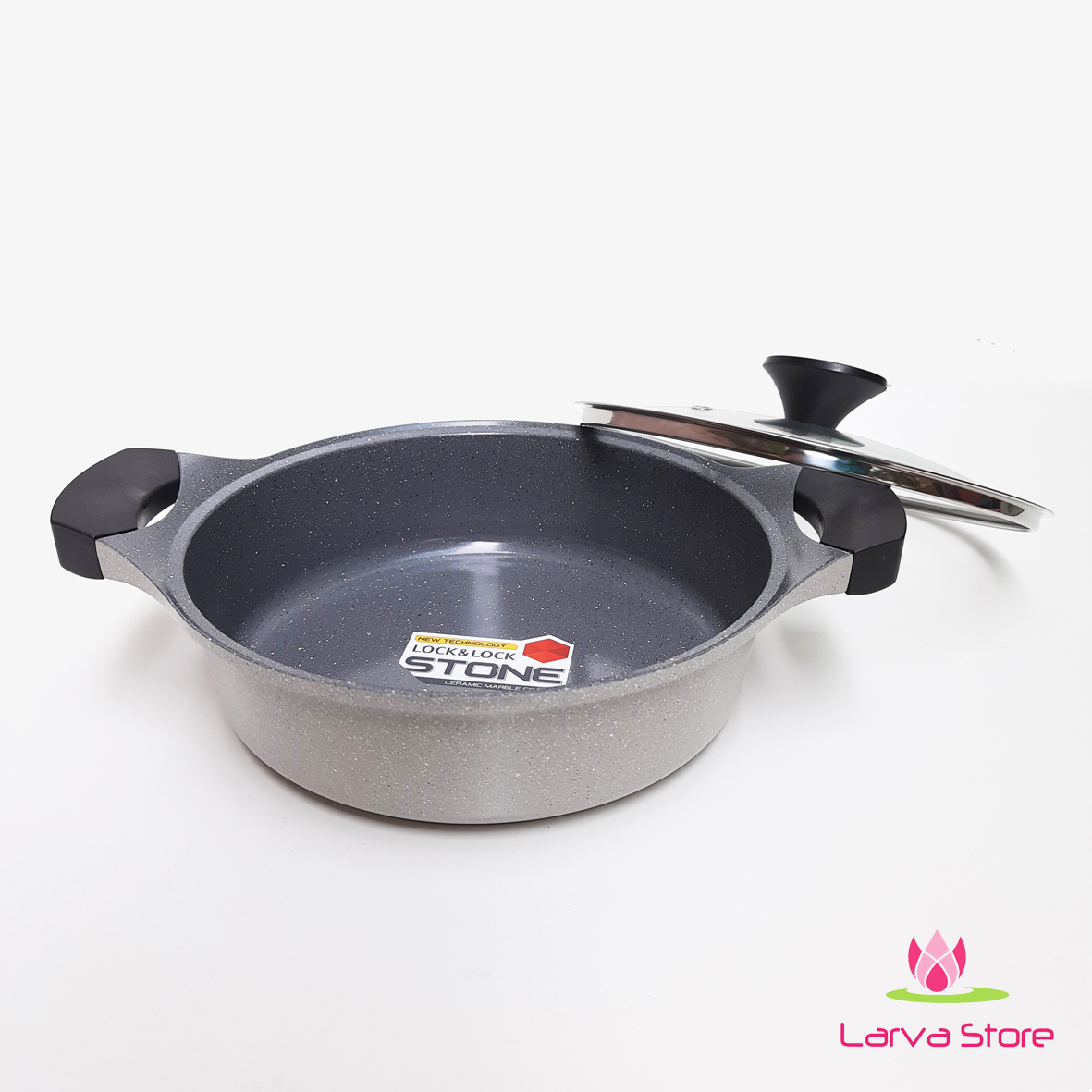 Nồi Đá Lock&Lock Stone LCA6242D 24cm thành thấp 7.5cm đáy từ