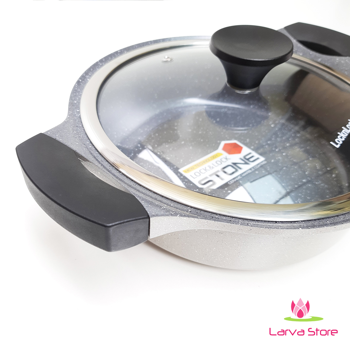 Nồi Đá Lock&Lock Stone LCA6242D 24cm thành thấp 7.5cm đáy từ