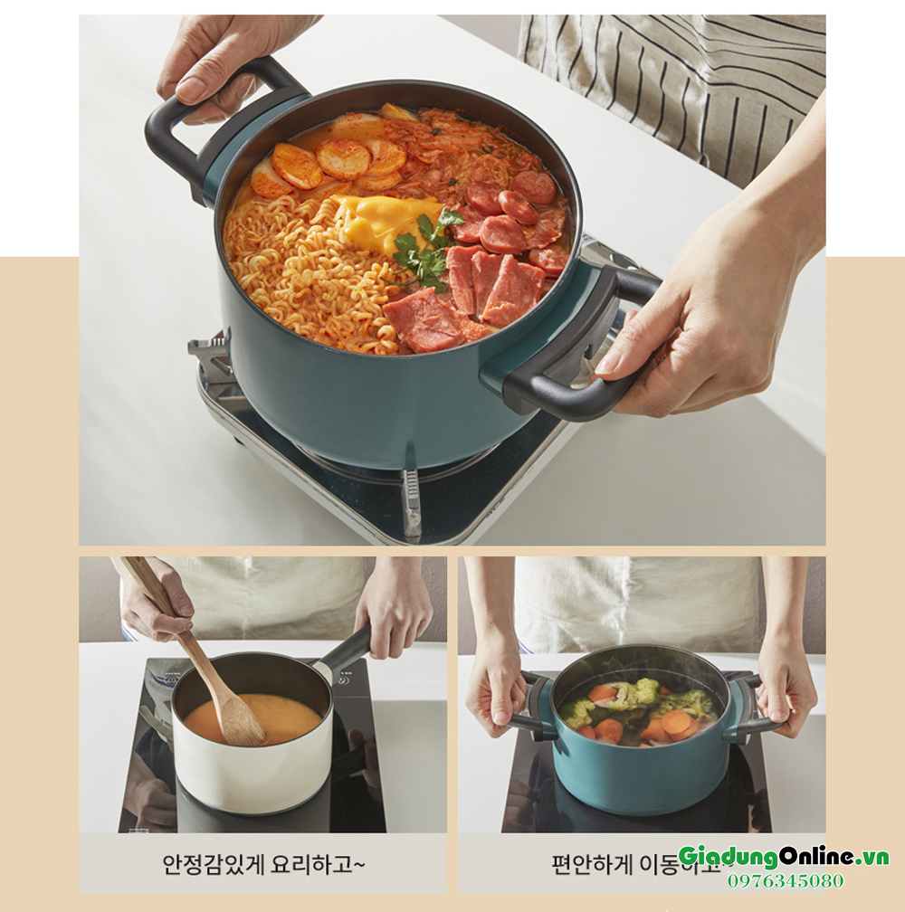 Bộ Nồi Và Chảo Sâu Lòng Locknlock 3 Món LDE1181IHS01
