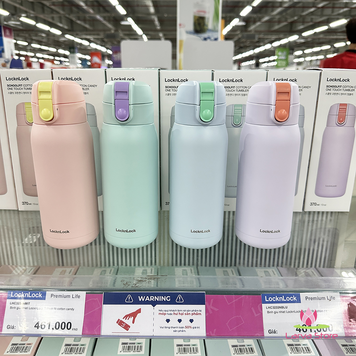 Bình giữ nhiệt LocknLock School Fit Cotton Candy 370ml LHC3233
