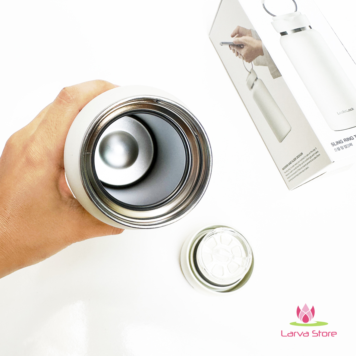 LHC4321 Bình giữ nhiệt Lock&Lock Sling Ring Tumbler 650ml Giữ nhiệt 15 ...