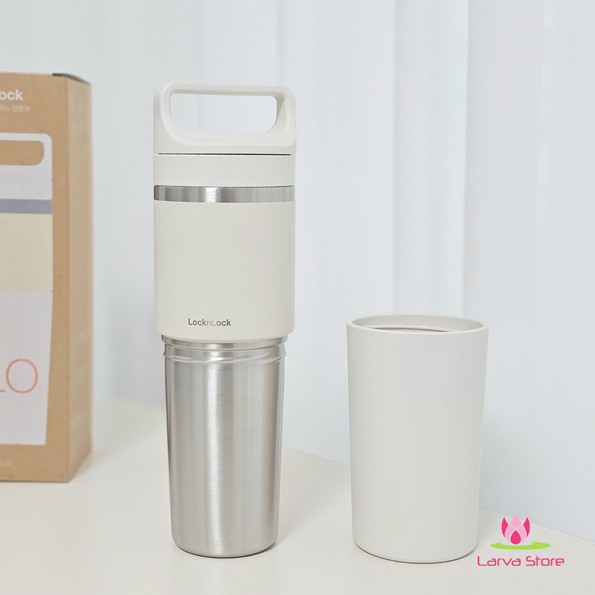 Bình Giữ Nhiệt inox 304 LocknLock Slo 2in1 600ml LHC4332