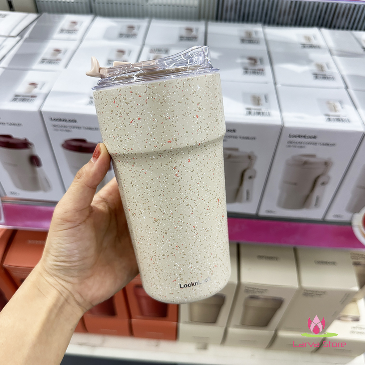 Ly giữ nhiệt lòng phủ sứ LocknLock 500ml Metro Cafe Tumbler LHC4357