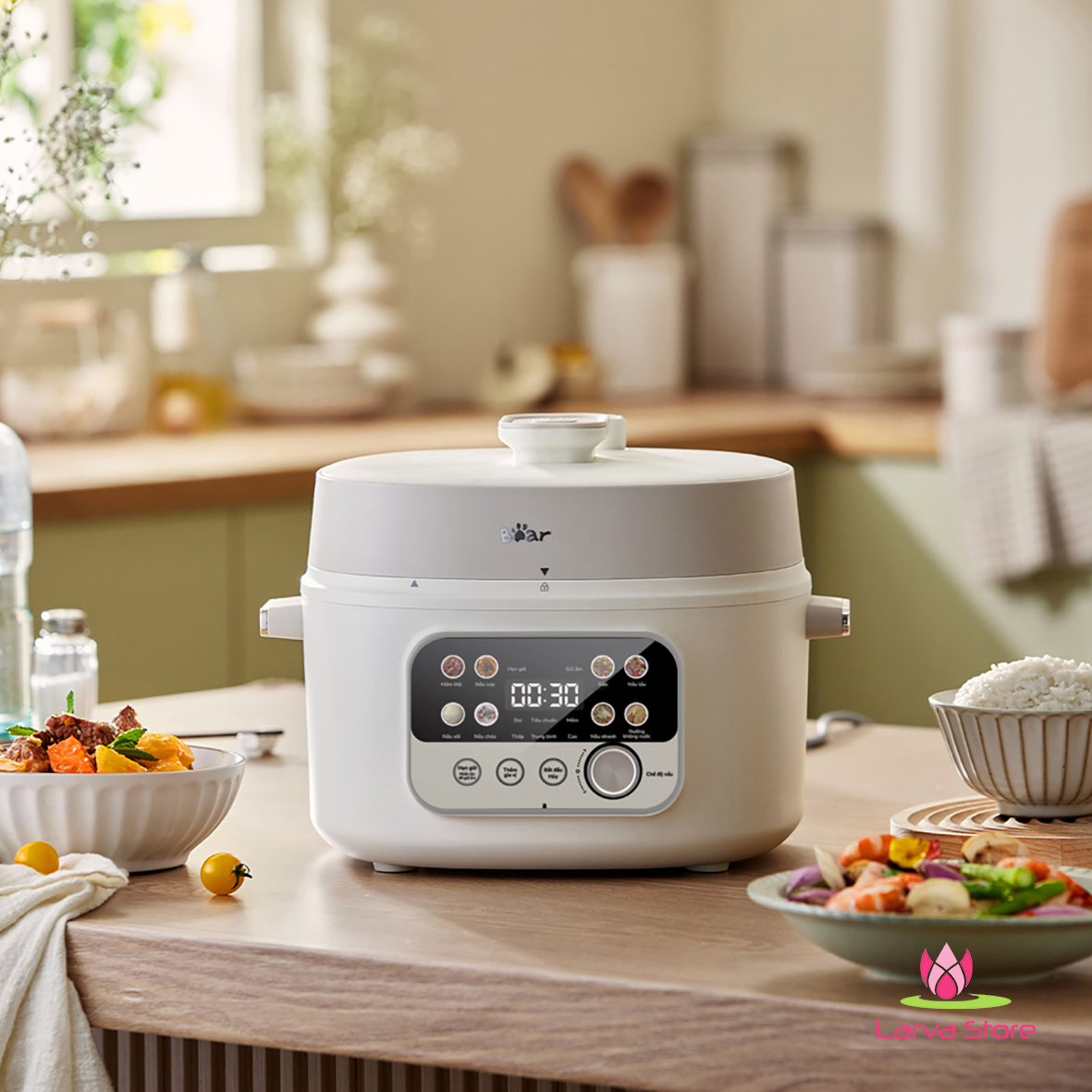 Nồi áp suất Bear 4L SB-AS40W bản Tiếng Việt bảo hành Chính hãng 18 tháng