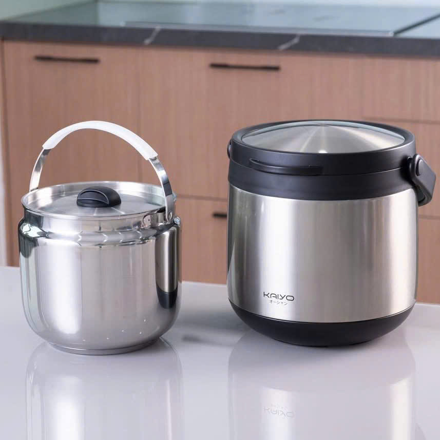 Nồi Ủ Chân Không KAIYO Inox 304 4.5L Thực Phẩm Chín Mềm, Tiết Kiệm 85% Ga Điện