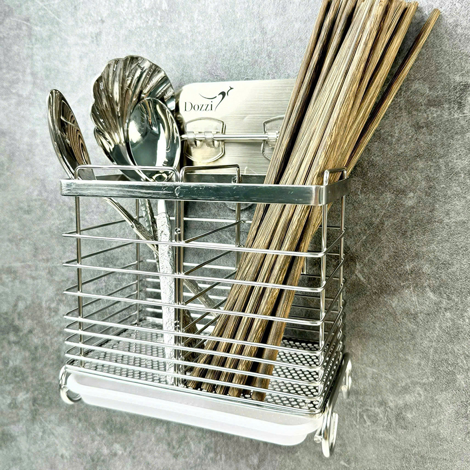 Ống đũa đôi Dozzi inox 304 chống hoen gỉ DZM112 kèm miếng dán tường