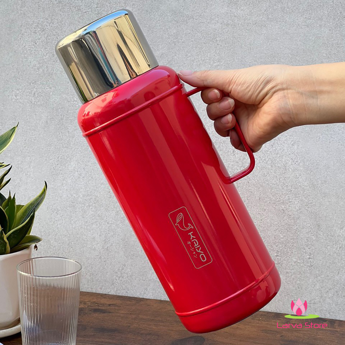 Phích Giữ Nhiệt 2 Lớp Inox 304 Kaiyo 2.2L Giữ Nóng 24h