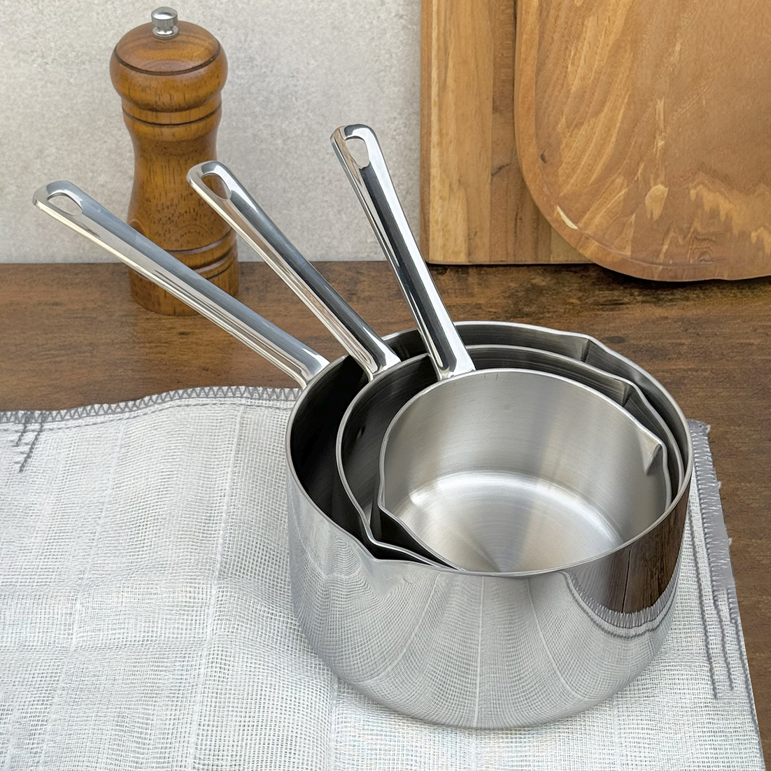 Quánh đúc inox 18/10 - 3 lớp đáy liền mini Tri-ply size nhỏ 12cm | Chảo ...