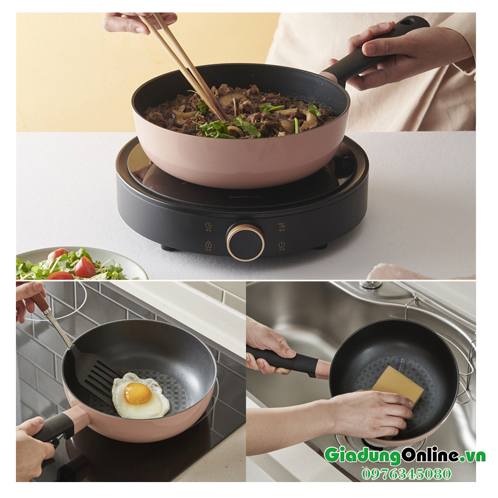 Bộ Nồi Và Chảo Sâu Lòng Locknlock 3 Món LDE1181IHS01