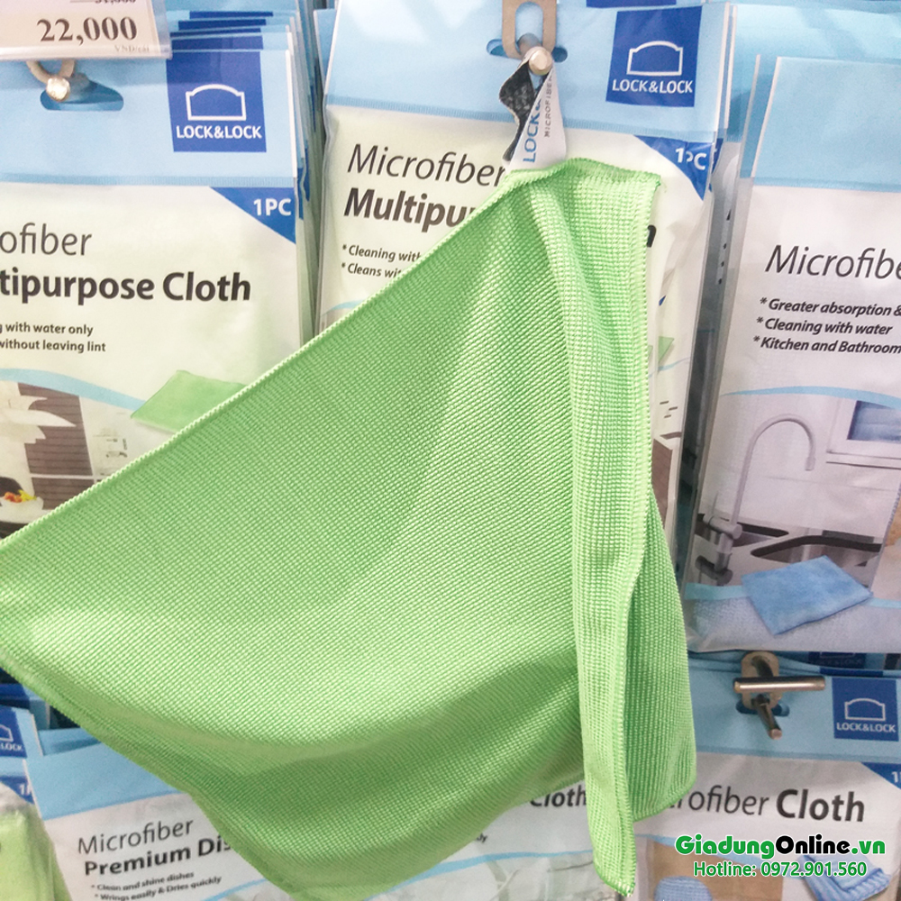 Khăn Lau Chuyên Dụng Microfiber Lock&Lock WEL027G 30 x 32 mm