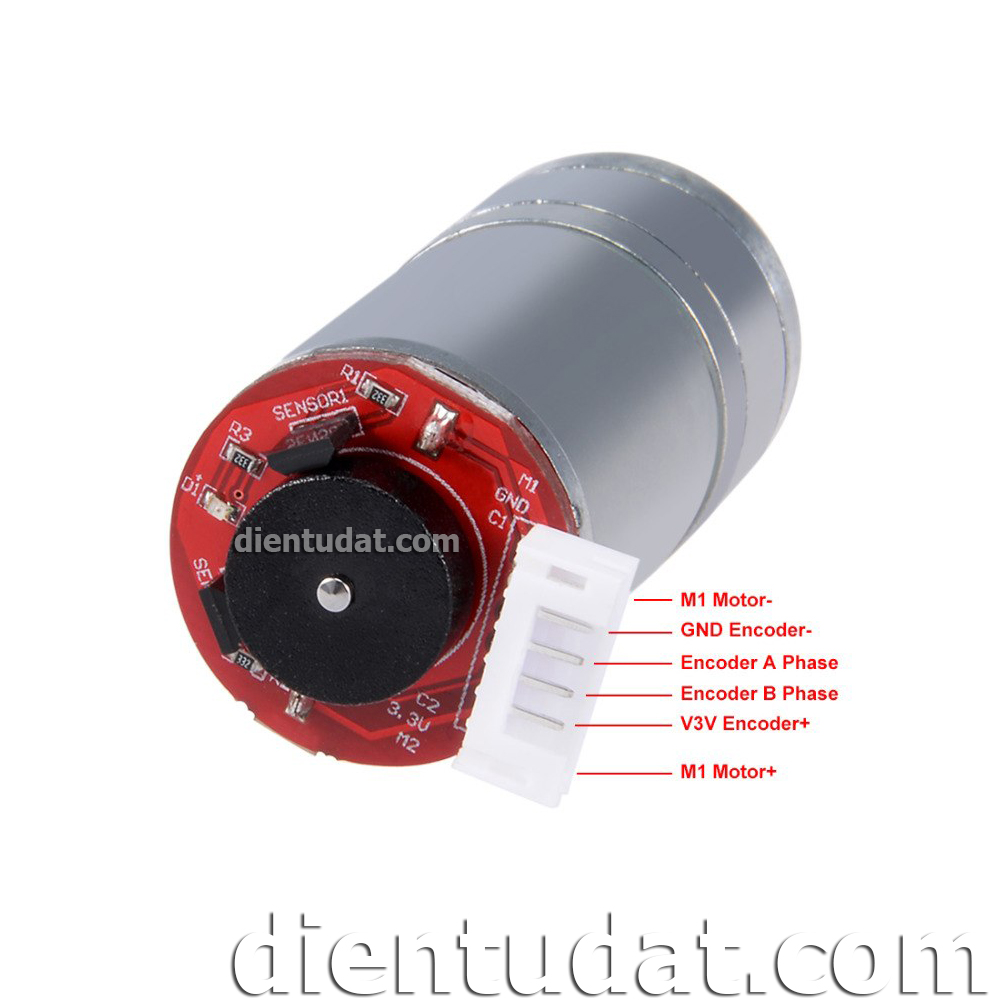 100RPM Gear Motor With Encoder GM25-370 | Điện Tử DAT