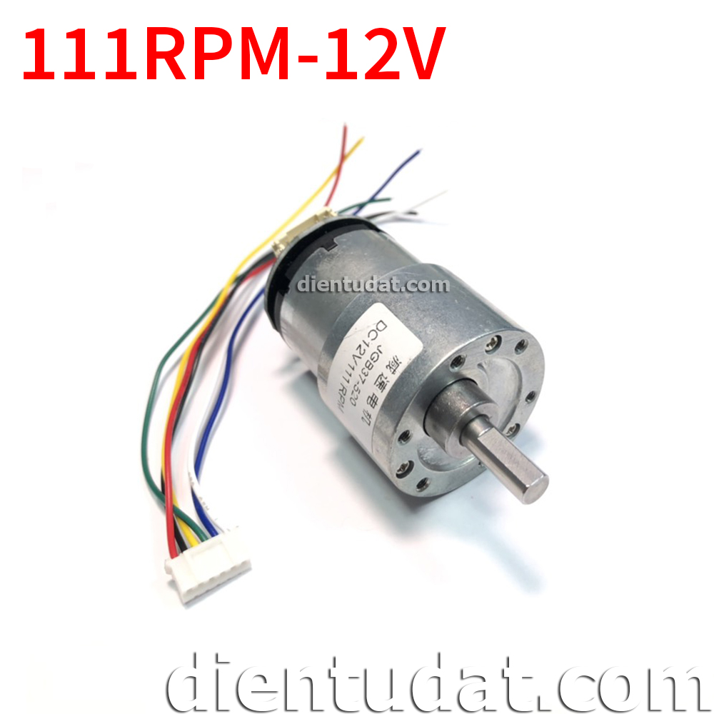 Motor Encorder 111RPM JGB37-520-12V | Điện Tử DAT