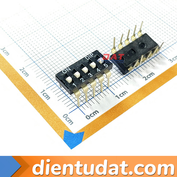 DIP Switch - Công Tắc Gạt Xuyên Lỗ 2.54mm 1P 2P 3P 4P 5P 6P 8P 10P | Điện Tử DAT