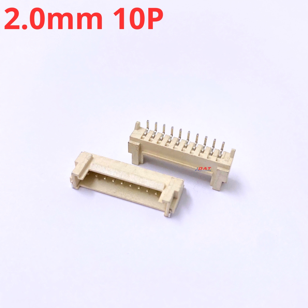 Jack Socket HY2.0mm Hàn Dán Nằm Ngang 10P | Điện Tử DAT