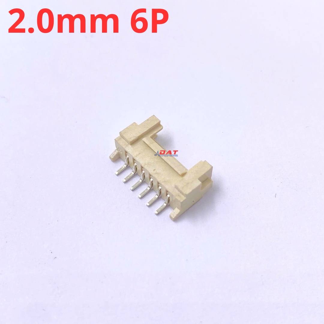 Jack Socket HY2.0mm Hàn Dán Nằm Ngang 6P | Điện Tử DAT