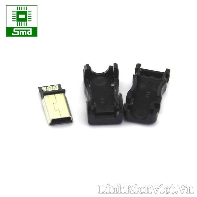 Chân Mini USB đực (Có vỏ nhựa) – Linh kiện điện tử SMD