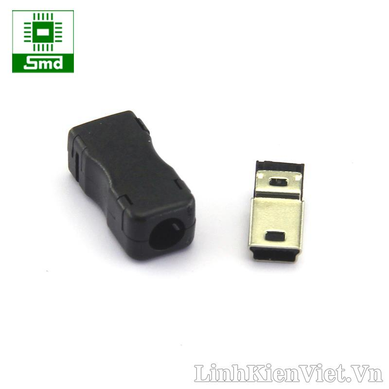 Chân Mini USB đực (Có vỏ nhựa) – Linh kiện điện tử SMD