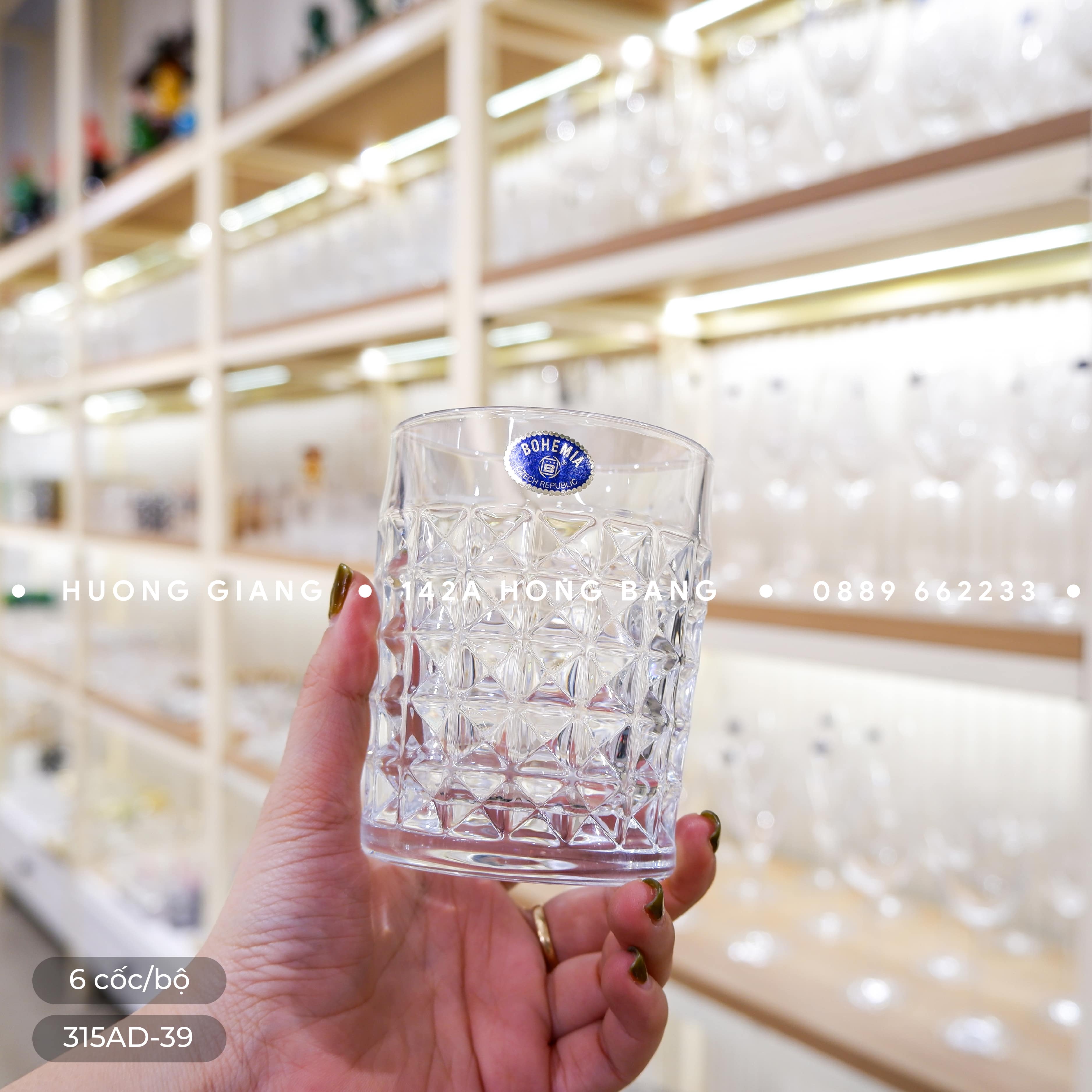 Bộ cốc pha lê kim cương 230ml