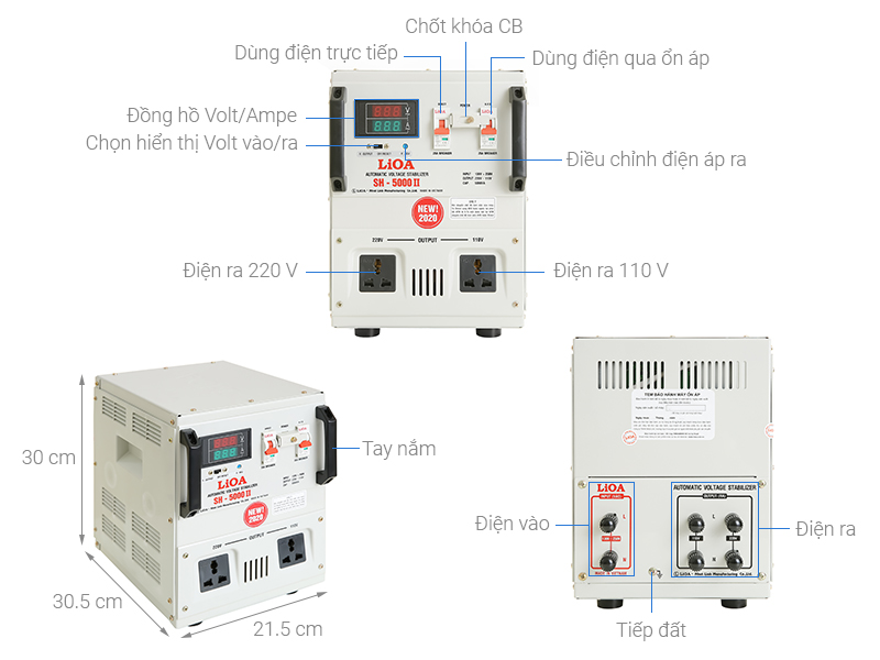 ỔN ÁP LIOA 1 PHA 5kVA SH-5000II