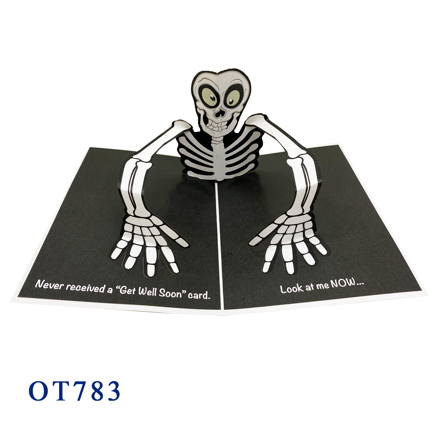 Get Well Soon Skeleton Pop Up Card