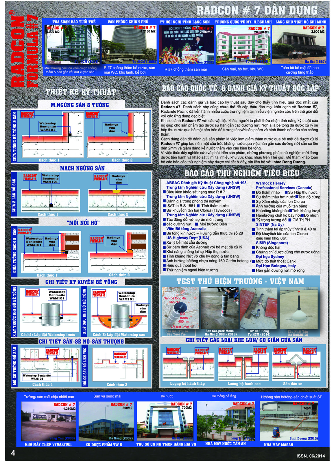 HƯỚNG DẪN THI CÔNG RADCON FORMULA #7 – Hóa chất xây dựng