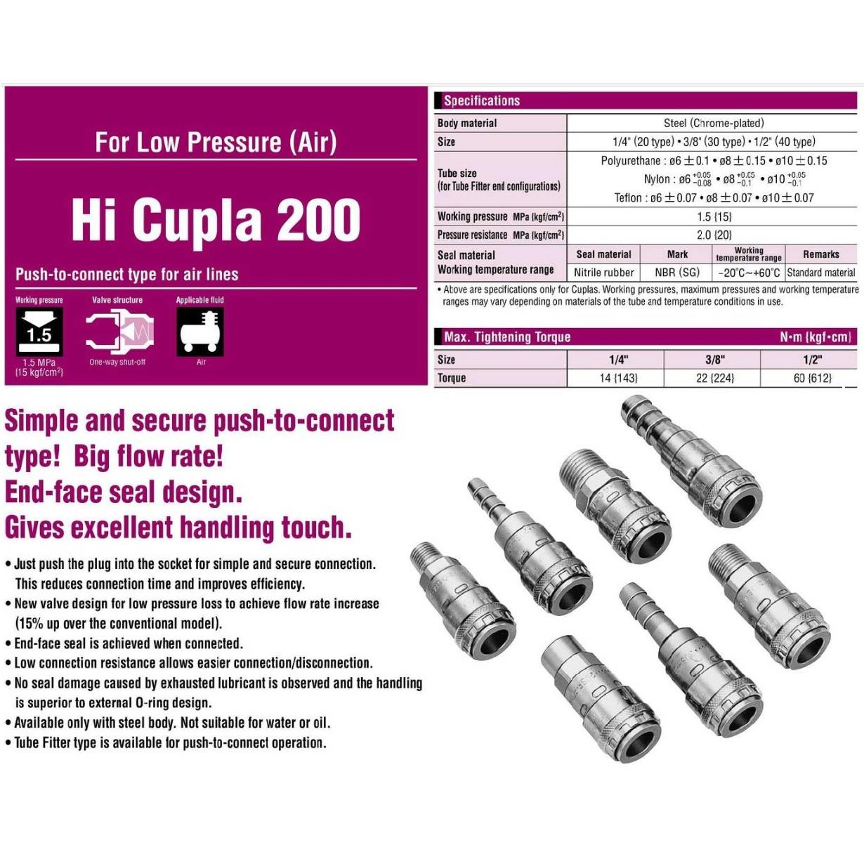 Khớp nối nhanh Nitto 200-20SH - Khớp nối nhanh | Nối nhanh Nitto