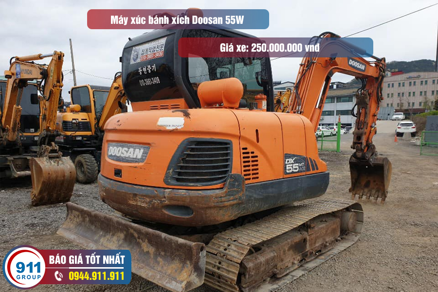 Top 4 hãng máy xúc 55 cũ đã qua sử dụng