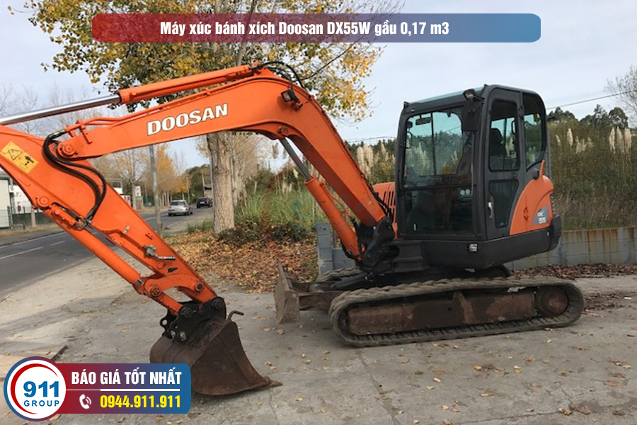 Cập nhật giá máy xúc bánh xích doosan 55w tốt nhất