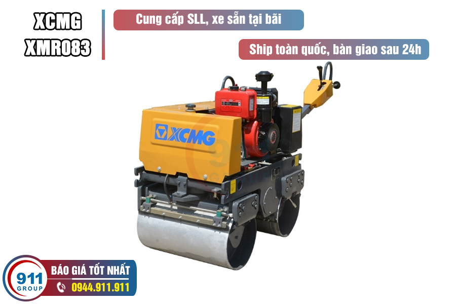 Xe lu rung dắt tay XCMG tải trọng 800 Kg. Model: XMR083
