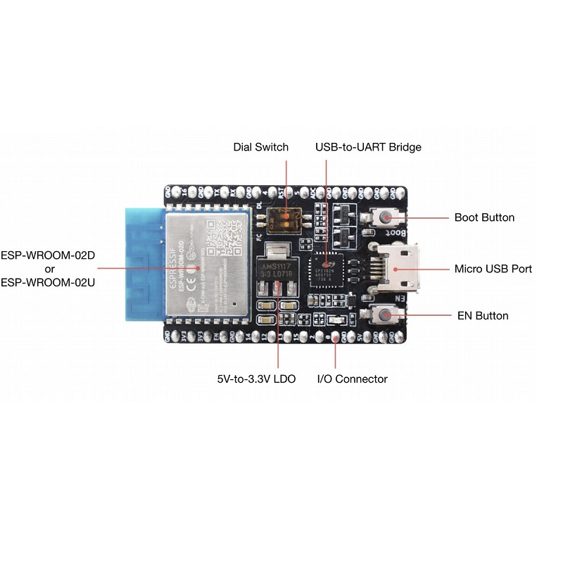 Esp8266 Devkitc 02d F Espressif Systems Vật Tư Giá Sỉ Tổng Kho Solar