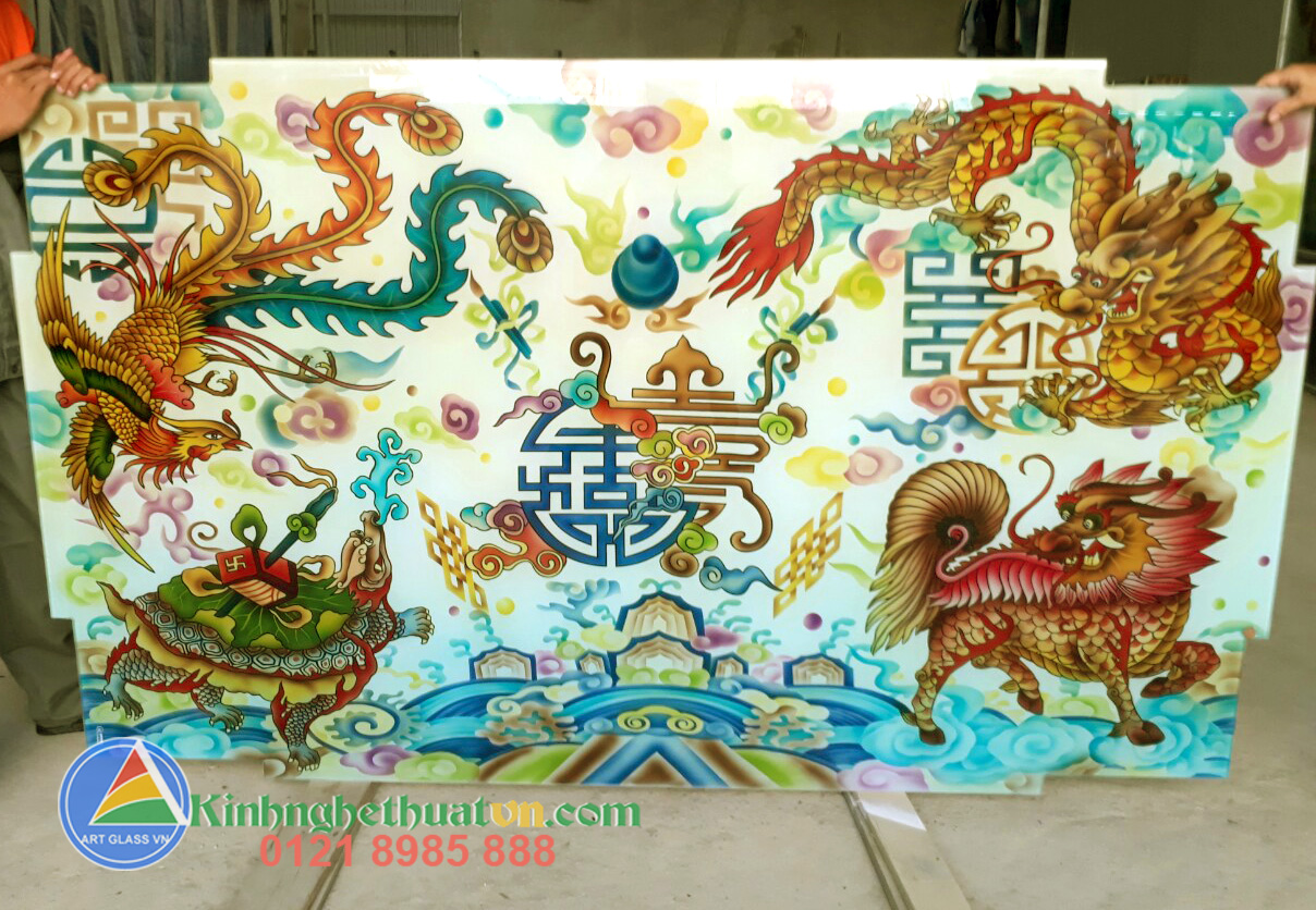 Top 50 mẫu tranh tứ linh treo phòng thờ đẹp nhất