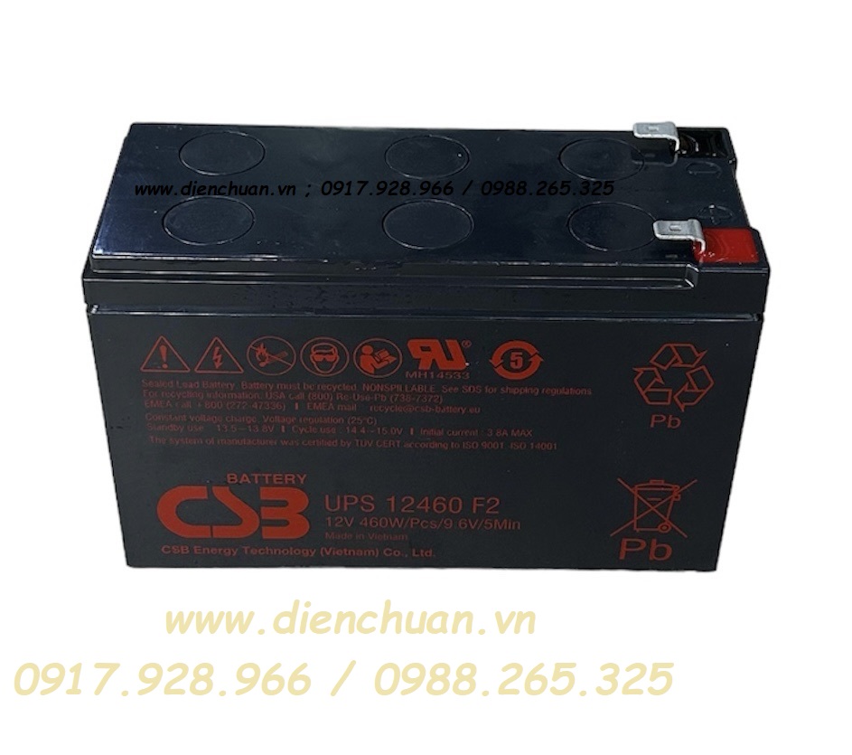Ắc quy CSB UPS 12460 F2 (12V 460W/ 9Ah)