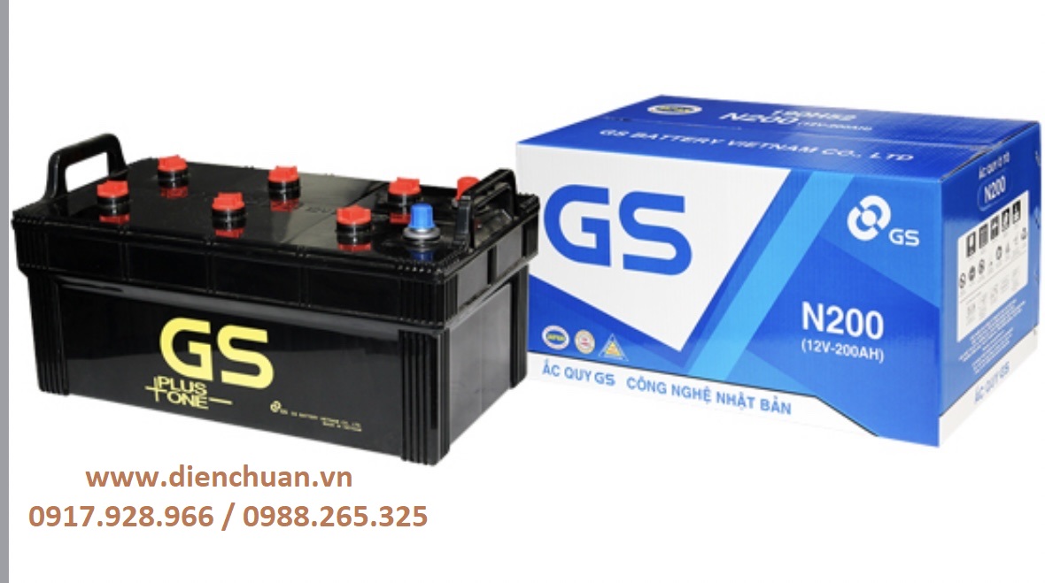 Ắc quy GS 12V-200Ah ( N200 ) ,Ắc quy GS N200 (12V 200Ah )