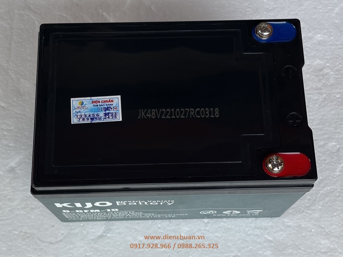 Bình ắc quy xe đạp điện 12V 15Ah KIJO 6-GFM-15