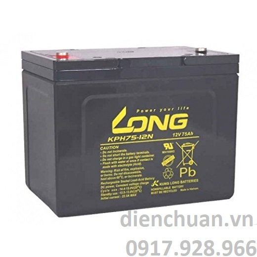 Ắc quy Long 12V 75Ah ( KPH75-12N )