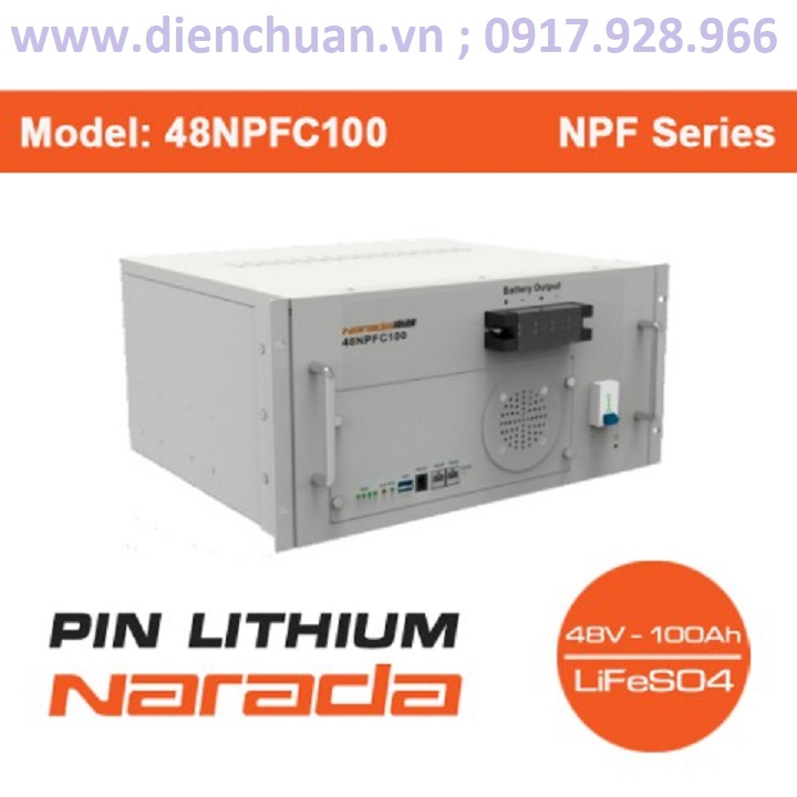 Ắc quy/ pin Lithium Narada 48V-100Ah Model: 48NPFC100