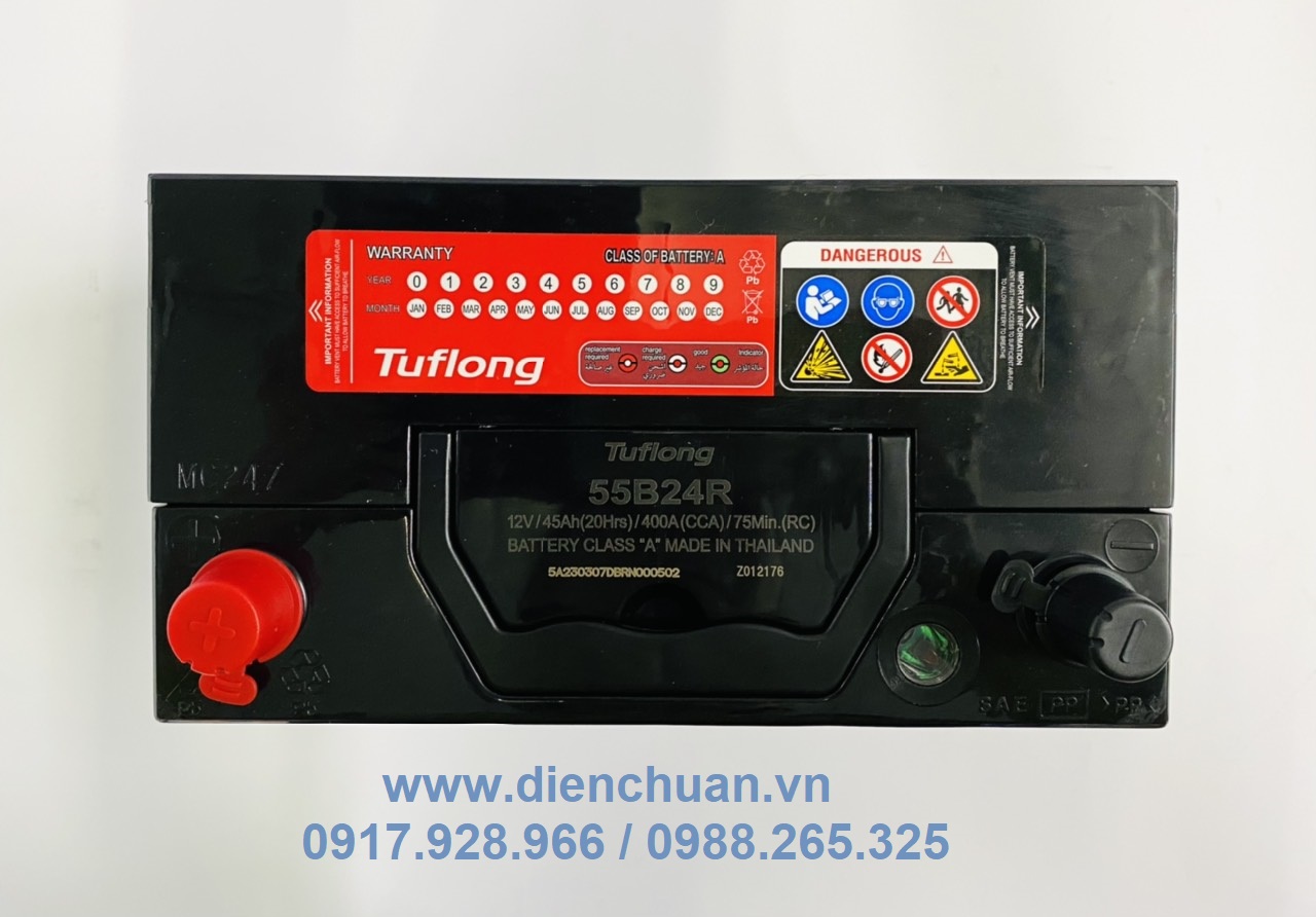 Ắc quy Tuflong 12V-45Ah 55B24R