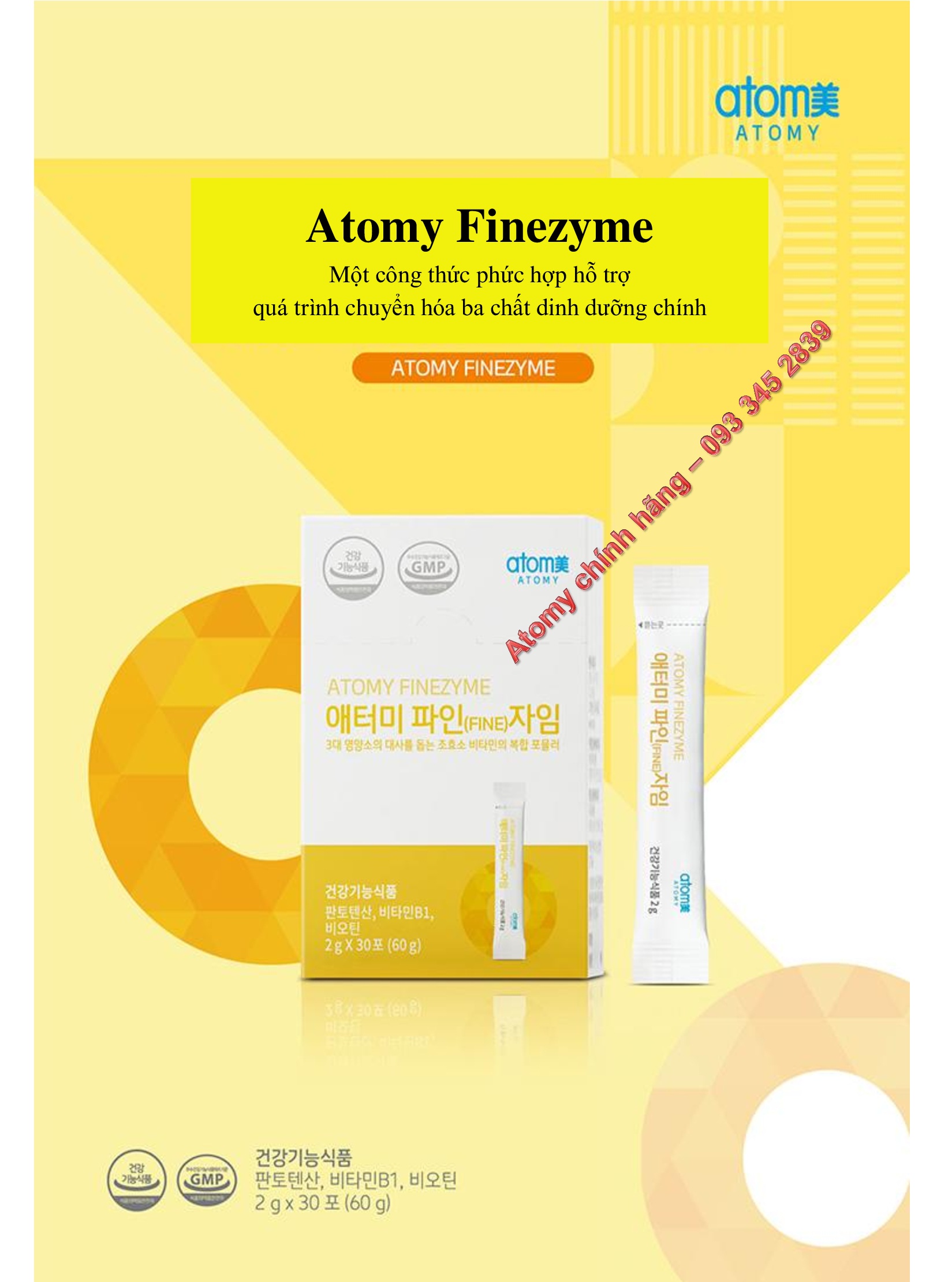 Men tiêu hóa giúp hấp thu chất dinh dưỡng - Atomy Finezyme KoreaTitan.com
