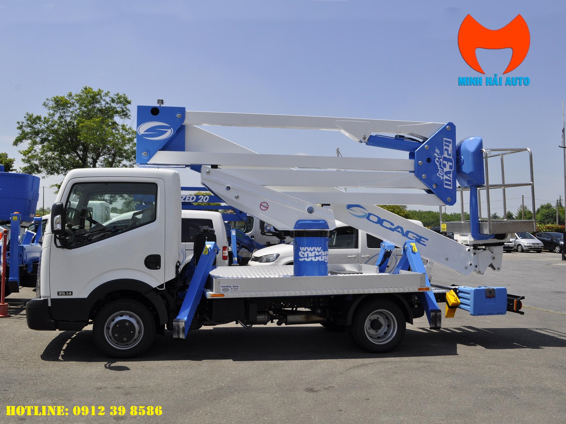 XE THANG NÂNG NGƯỜI 24M SỬA CHỮA ĐIỆN | MH - CẦU NỐI THÀNH CÔNG