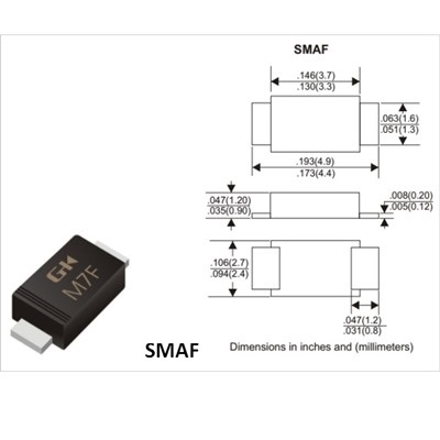 Diode 1N4007F M7F 600V 3A SMB