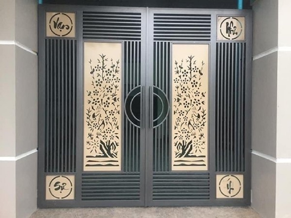 50 Mẫu cổng sắt hộp 2 cánh đẹp giá rẻ