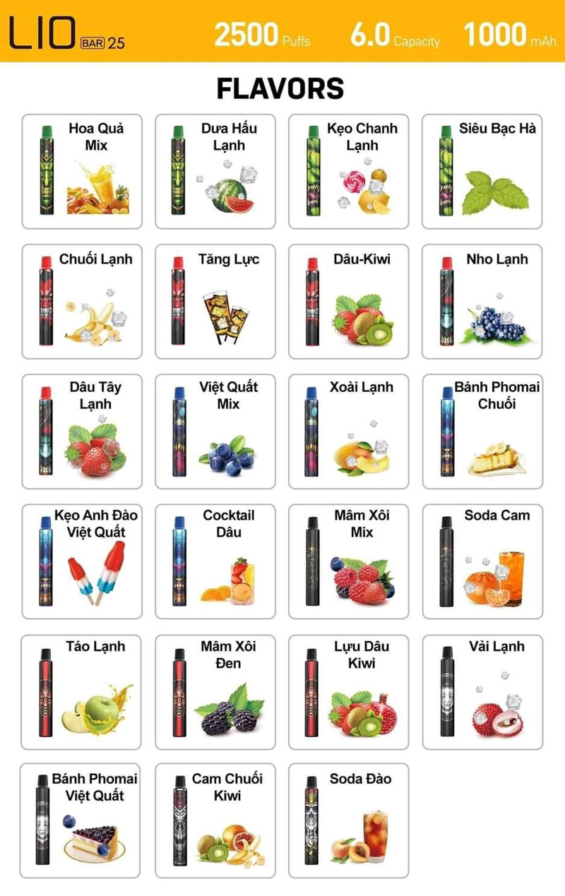 Pod Lio Bar 2500 Hơi – i Vape